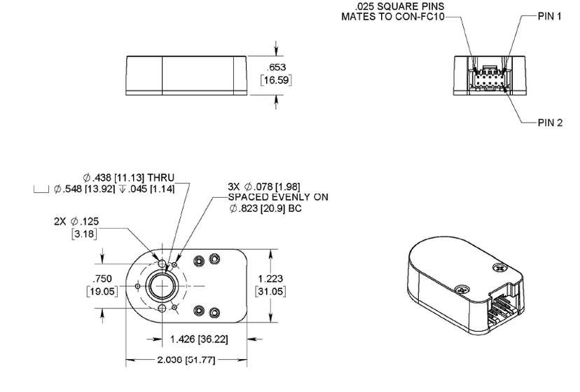 E5 Optical Encoder for NEMA 17, 23, & 34 Stepper Motors