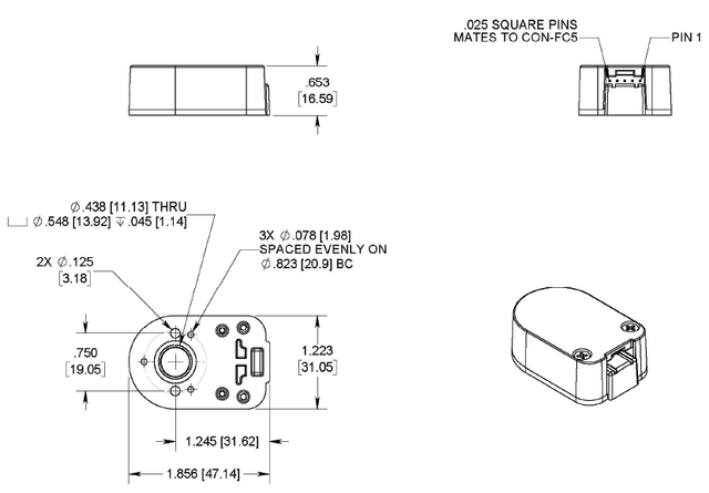 E5 Optical Encoder for NEMA 17, 23, & 34 Stepper Motors
