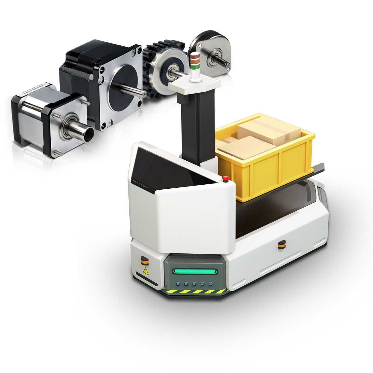 AGV & AMR Motors including Servo, Frameless, and More