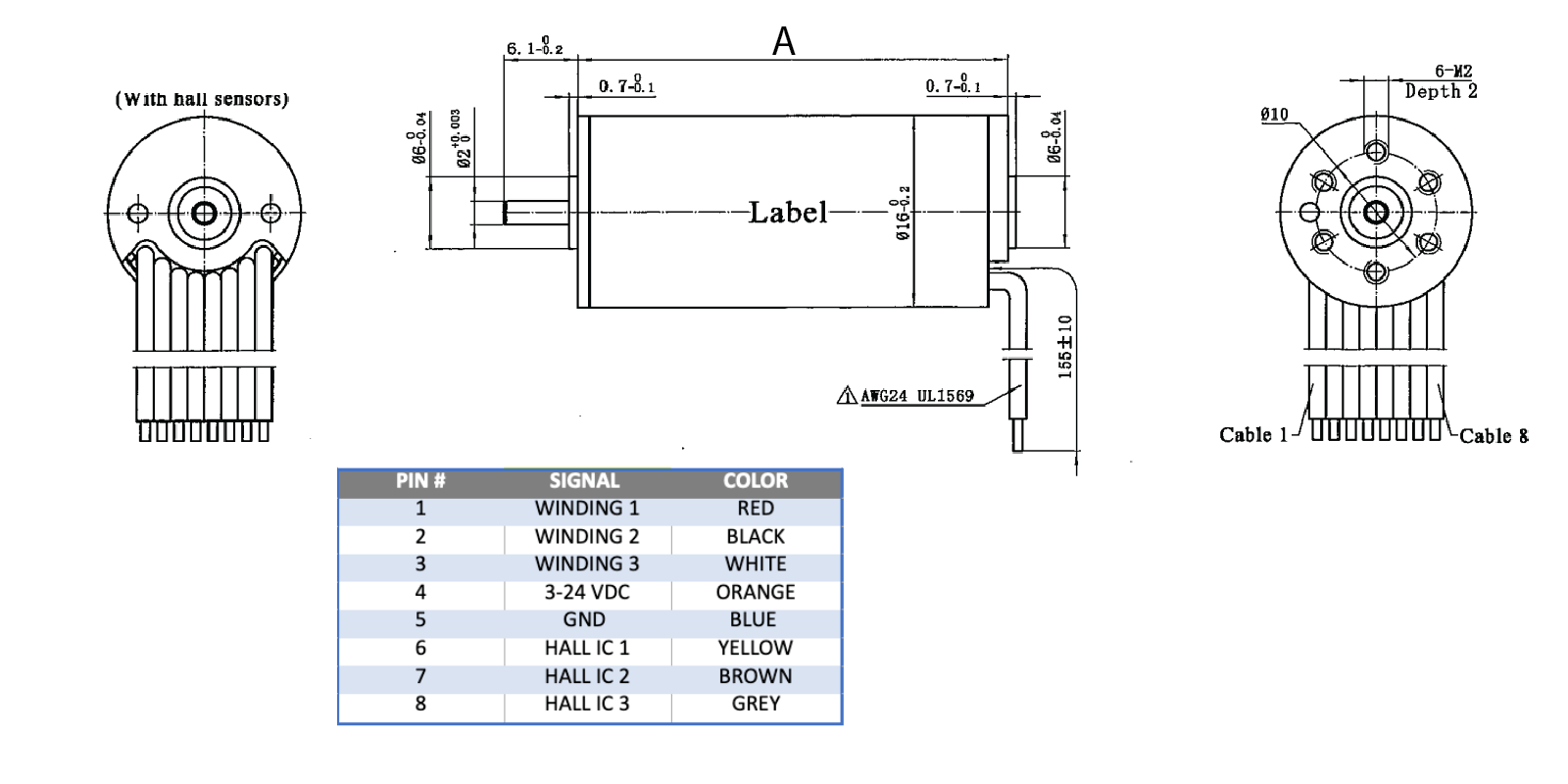SLU16CH056-48 | Slotless BLDC Motor | Lin Engineering